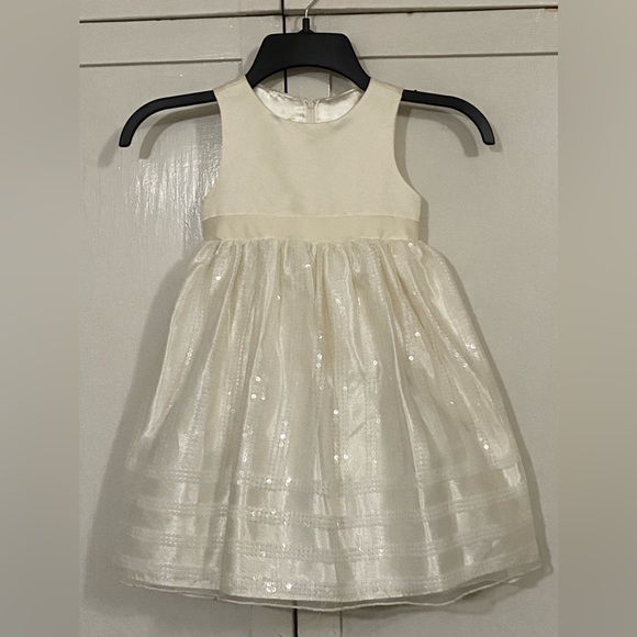 American Princess | Dresses | Formal Kids Sequined Dress Cream Colored ...
